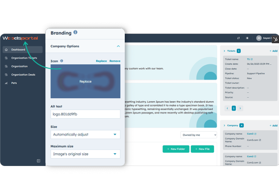WoodsPortal - Secure Customer Experience Portal for HubSpot